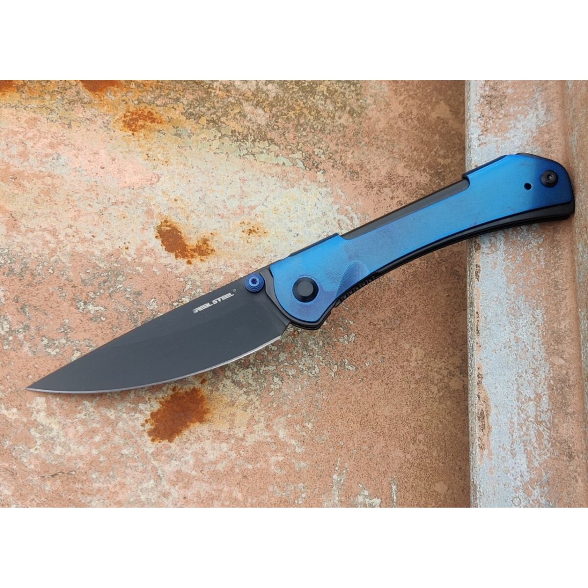 Real Steel Sylph Blue PVD Linerlock Folder, 63,95