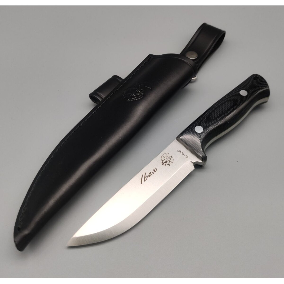 J&V Ibex N690 TRF Micarta inkl. Lederscheide, 96,50