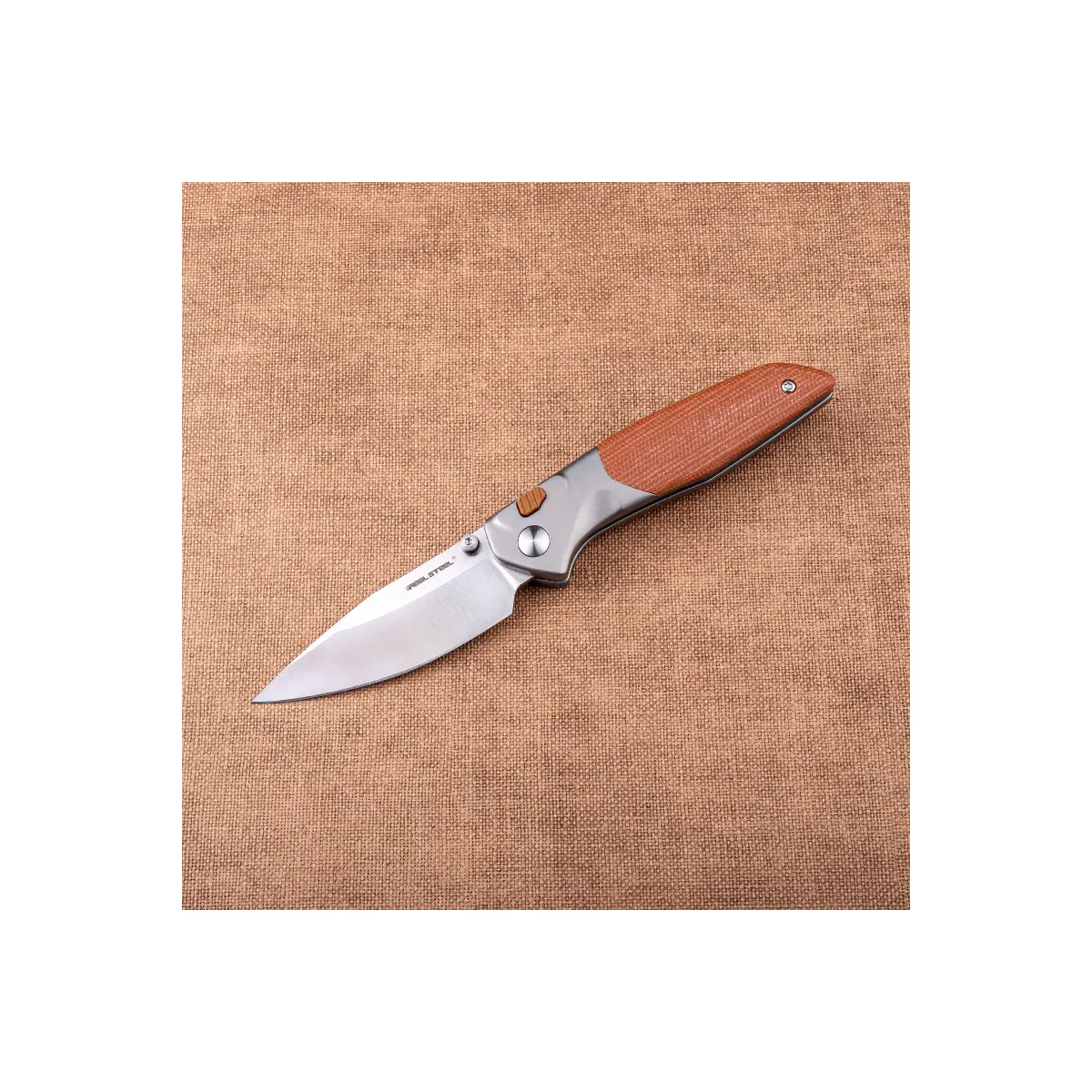 Real Steel RSK Hoeft Titanium & Natural Micarta S35VN Stahl, 229,00