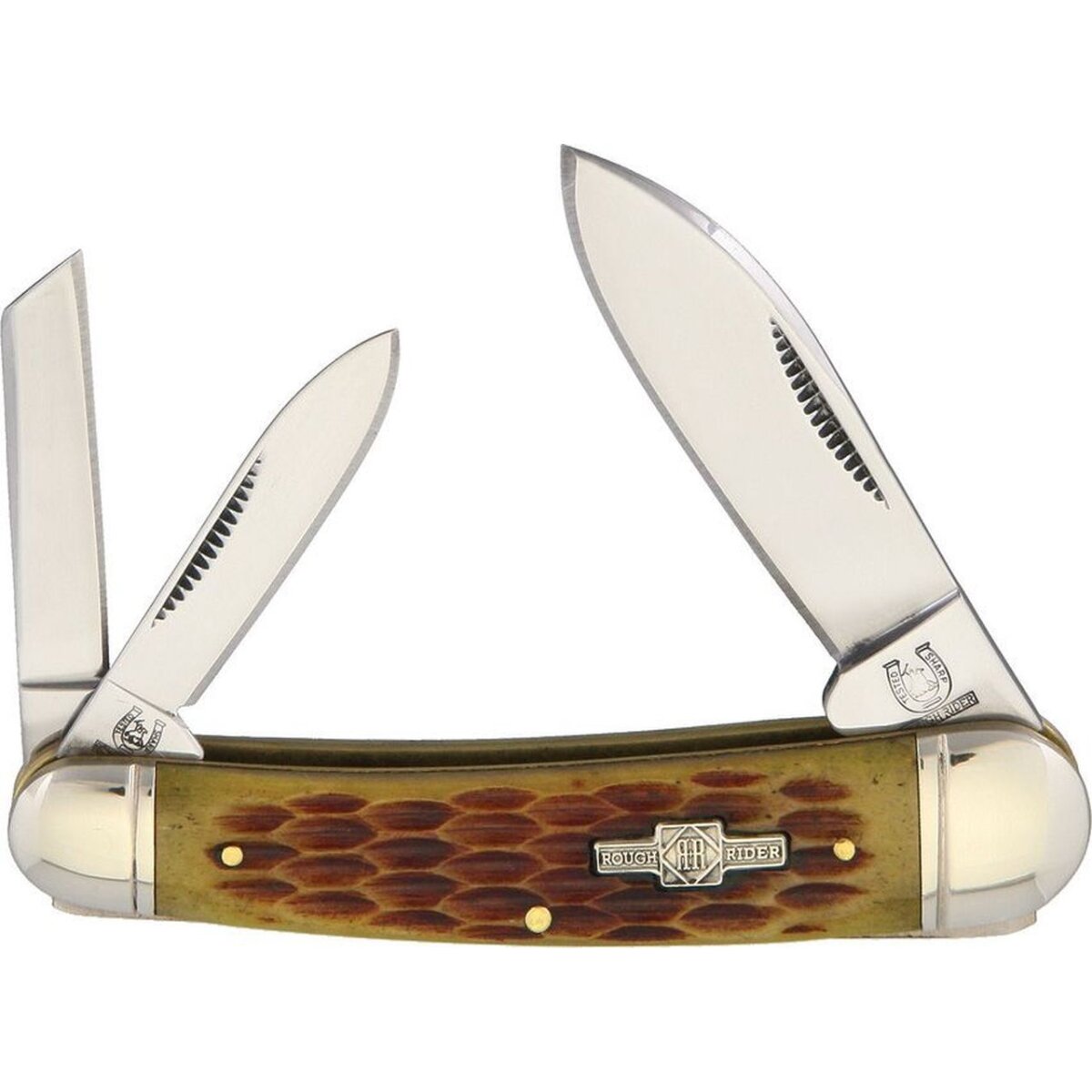 Rough Ryder Whittler Amber Bone mit Knochengriff Folding Knife Tasche ...