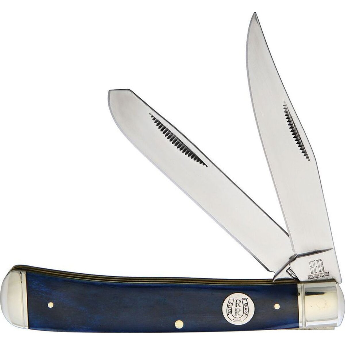 Rough Ryder Classic Trapper Navy Blue Bone Knochen blau 2 Klingen, 24,95