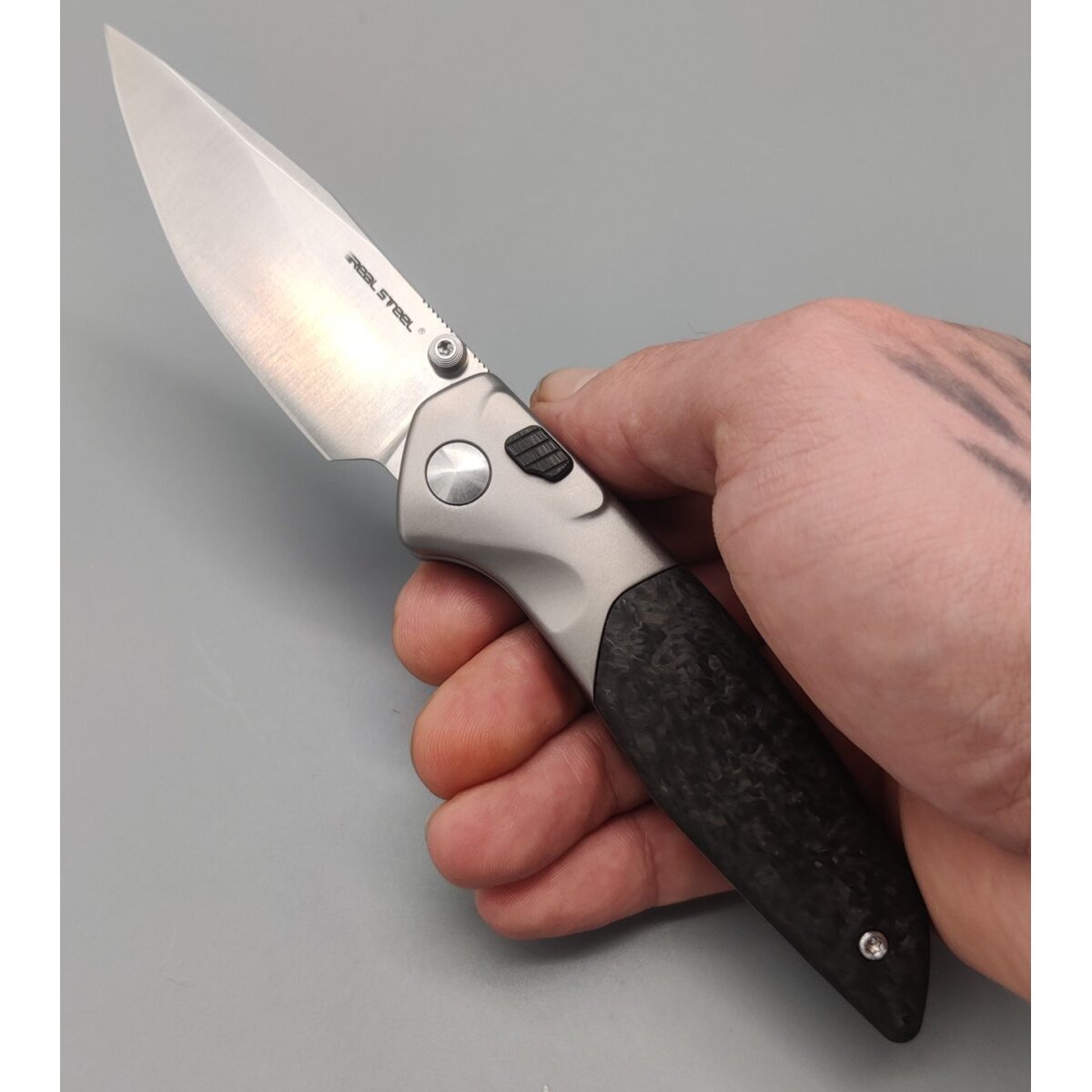 Real Steel RSK Hoeft Titanium & Shred Carbon Fiber - S35VN Stahl, 249,95