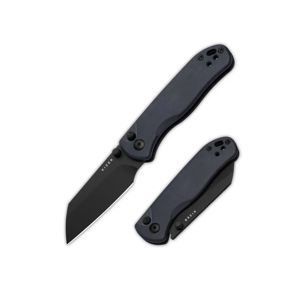 Kizer Drop Bear 2 Nitro-V Stahl Richlite Blue Canyon Button Lock, 58,95
