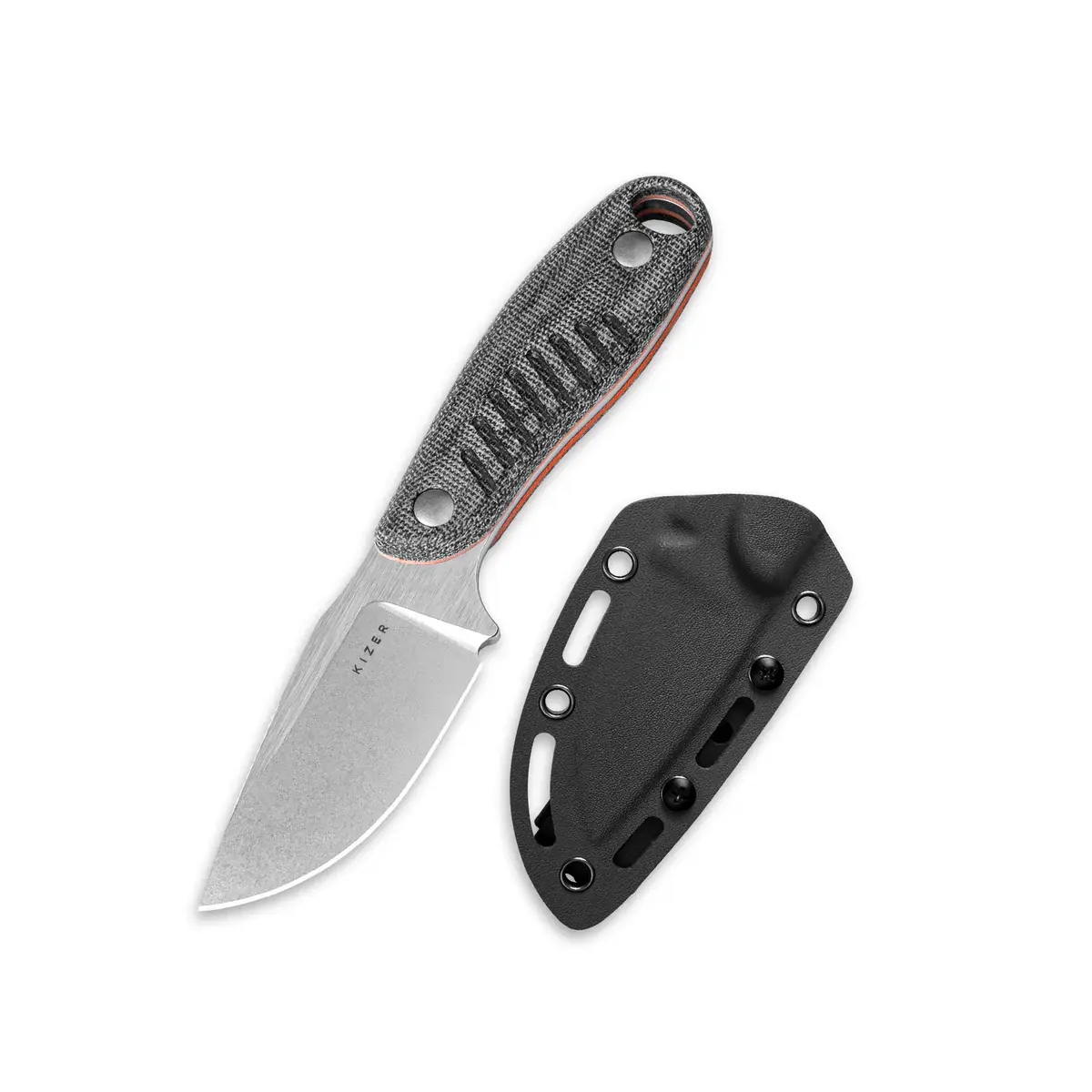 Kizer Hare Fixed Blade Nitro-V Stahl Micarta + G10 EDC, 55,95