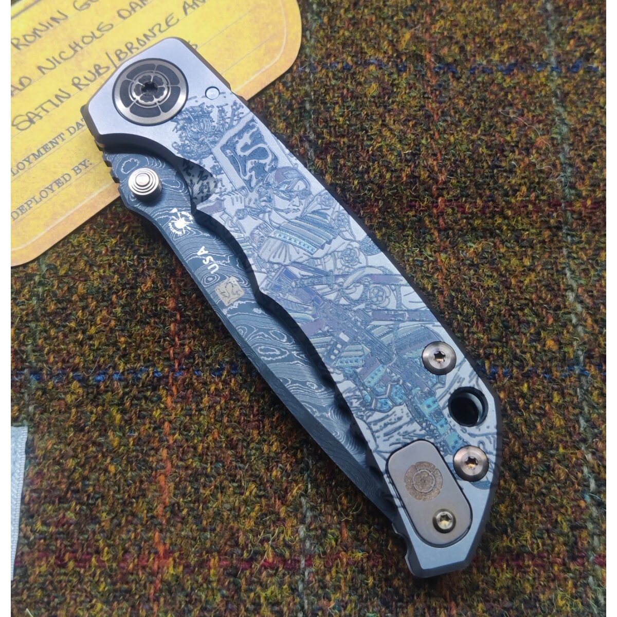 Spartan Blades SF5 Custom Damast Chad Nichols Harsey Folder - RONIN G ...