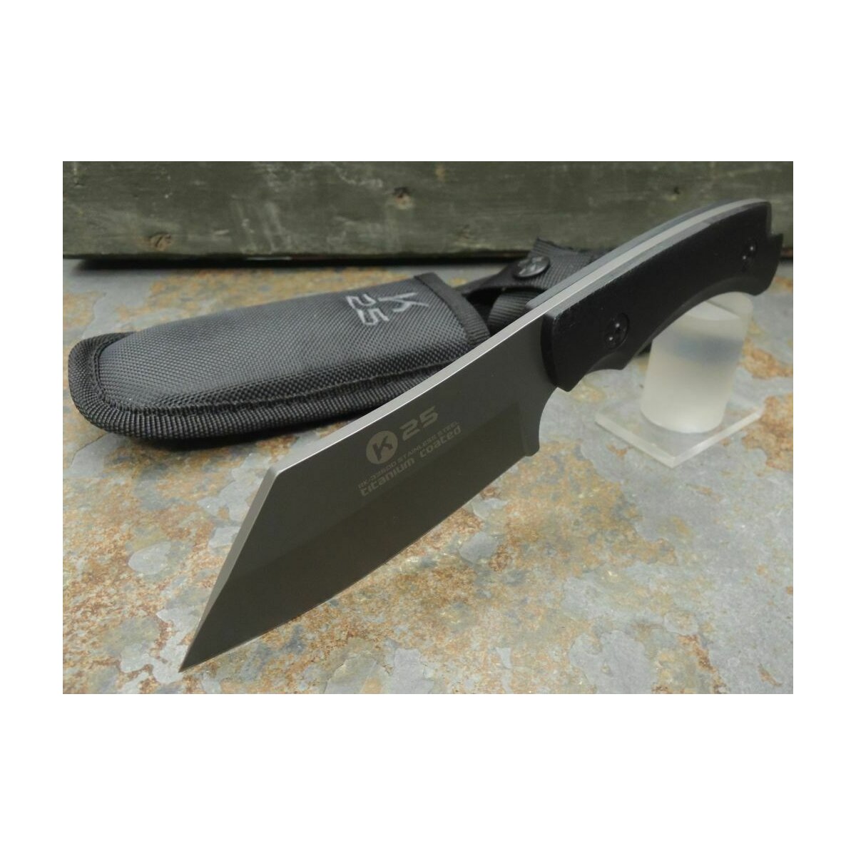 K25 Outdoormesser 7Cr17Mov G10 Griff Nylonscheide, 37,95