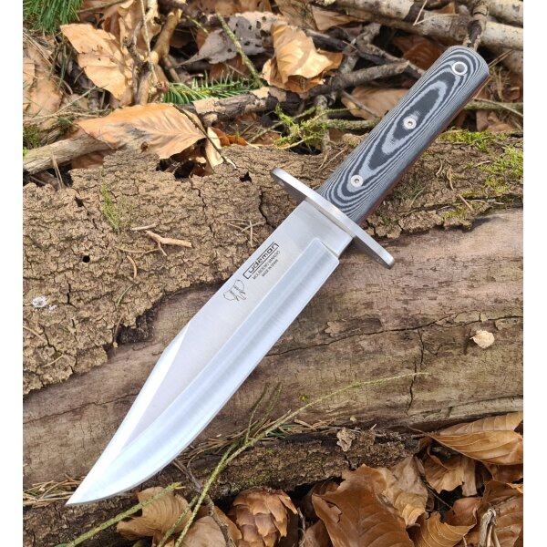 Cudeman Bowie 20 MoVa Micarta Schwarz inkl. Lederscheide, 109,95