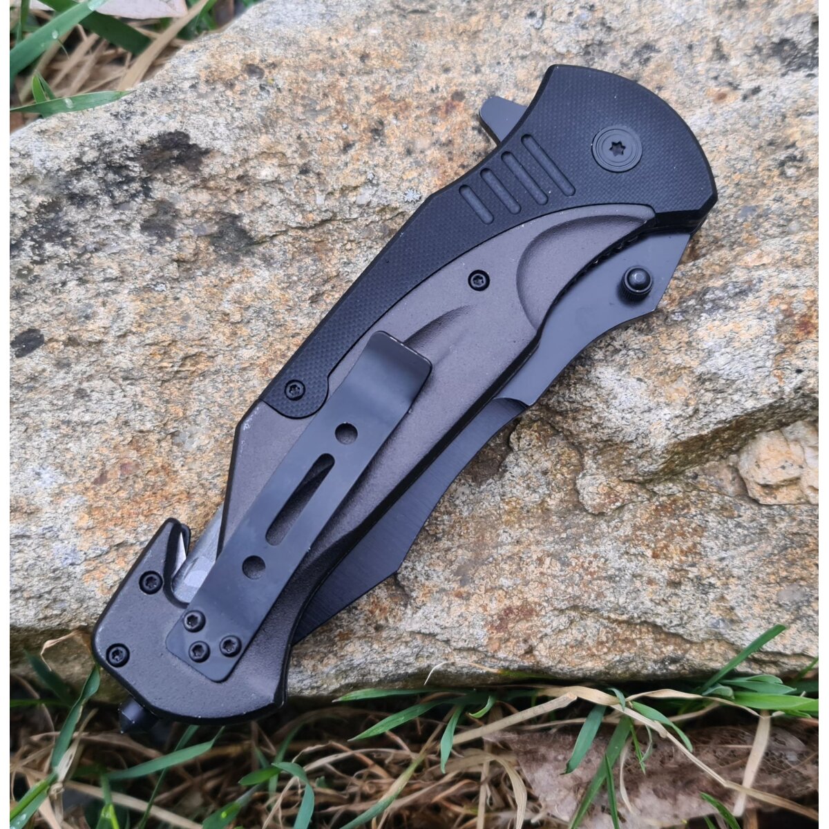 MIL-TEC Messer MEDICAL POCKET KNIFE Rettungsmesser Rescue Knife 440 S ...