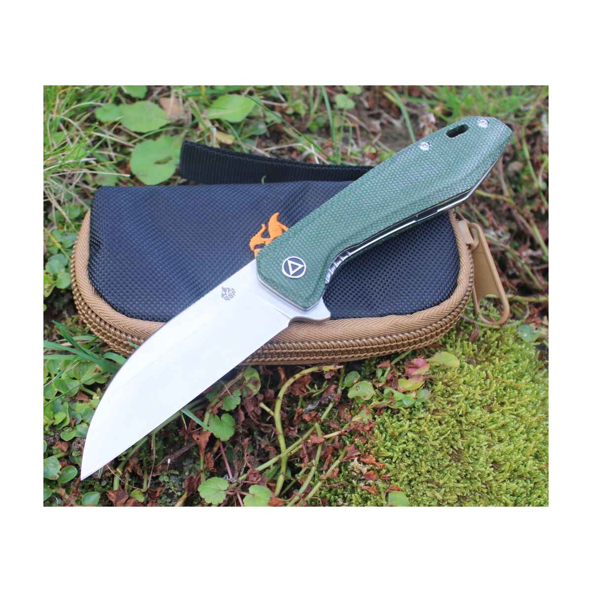 QSP Knife PELICAN QS118-E1 Messer S35VN Stahl Leinen Micarta Kugellag ...
