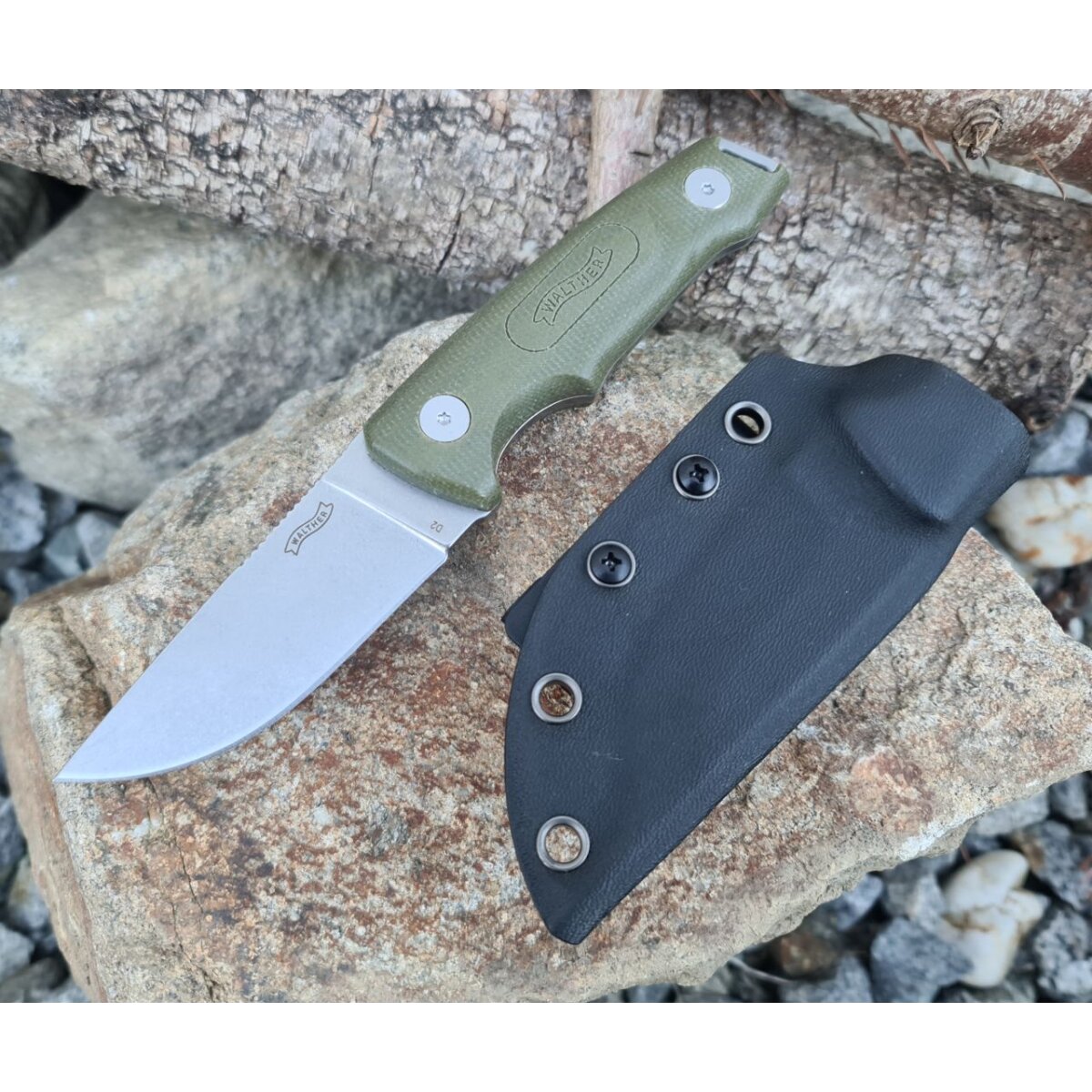 Walther GNK 3 D2 Micarta Green inkl. Kydexscheide, 52,75